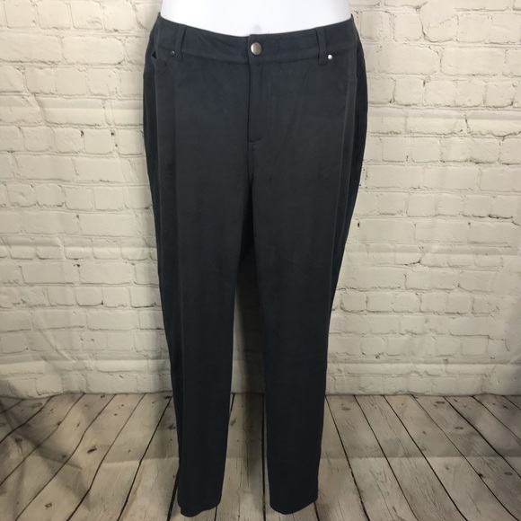 Cato | Pants & Jumpsuits | Cato Contemporary Faux Suede Dk Grey Skinny ...